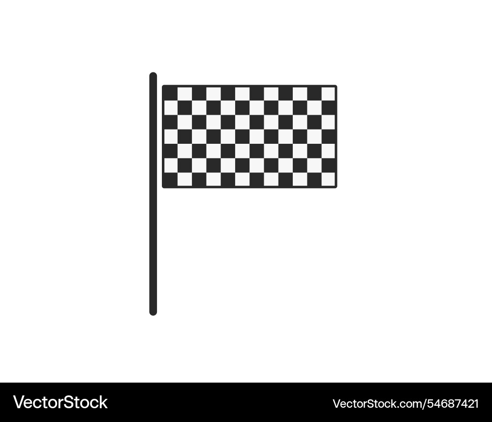 Checkered flag icon for racing events Royalty Free Vector