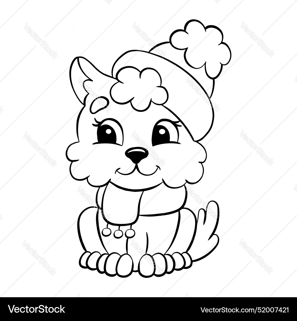 Coloring page for kids digital stamp cartoon Vector Image
