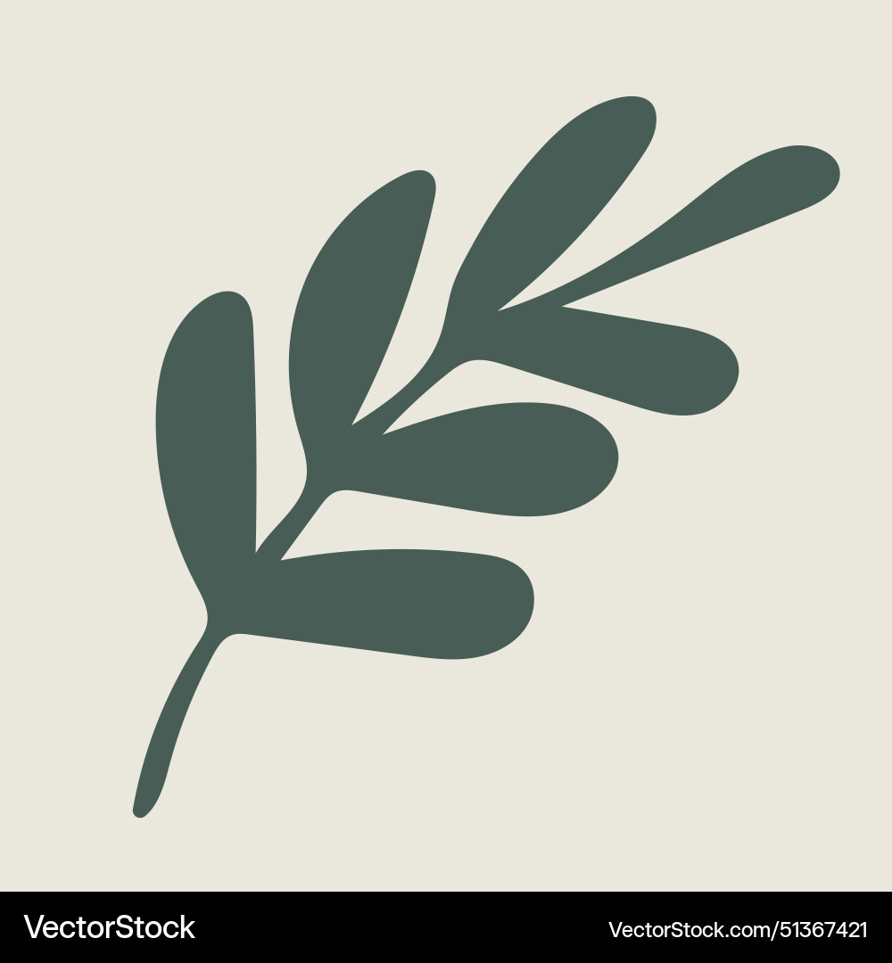 Green leaf shape line art icon Royalty Free Vector Image