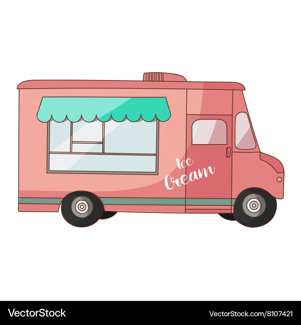 Ice cream van Royalty Free Vector Image - VectorStock