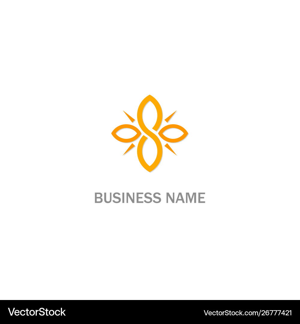 Infinity Flower Logo Royalty Free Vector Image