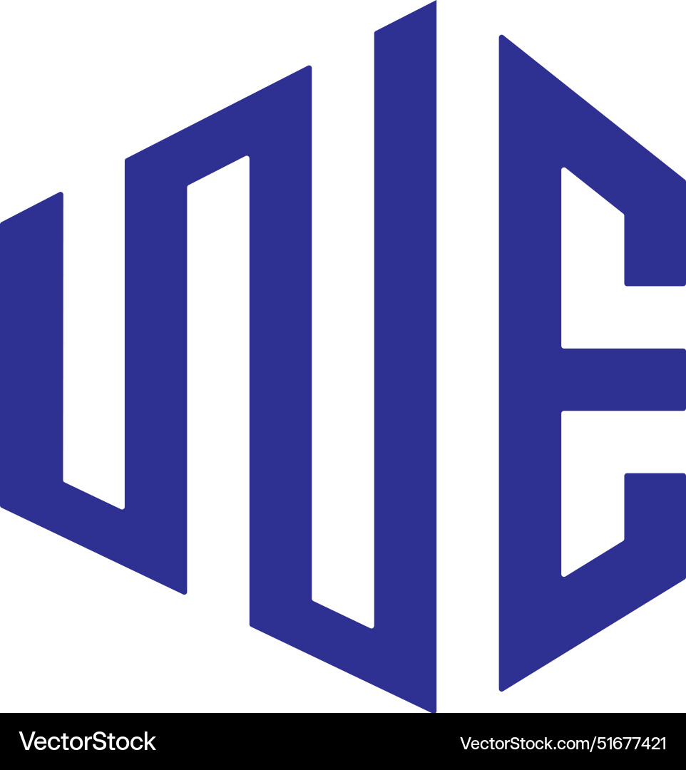 Initials we logo design ew template Royalty Free Vector