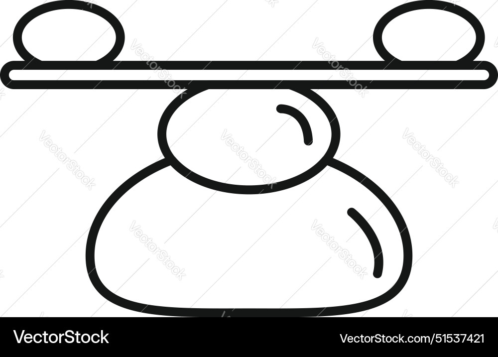 Simple line drawing of a balance scale Royalty Free Vector