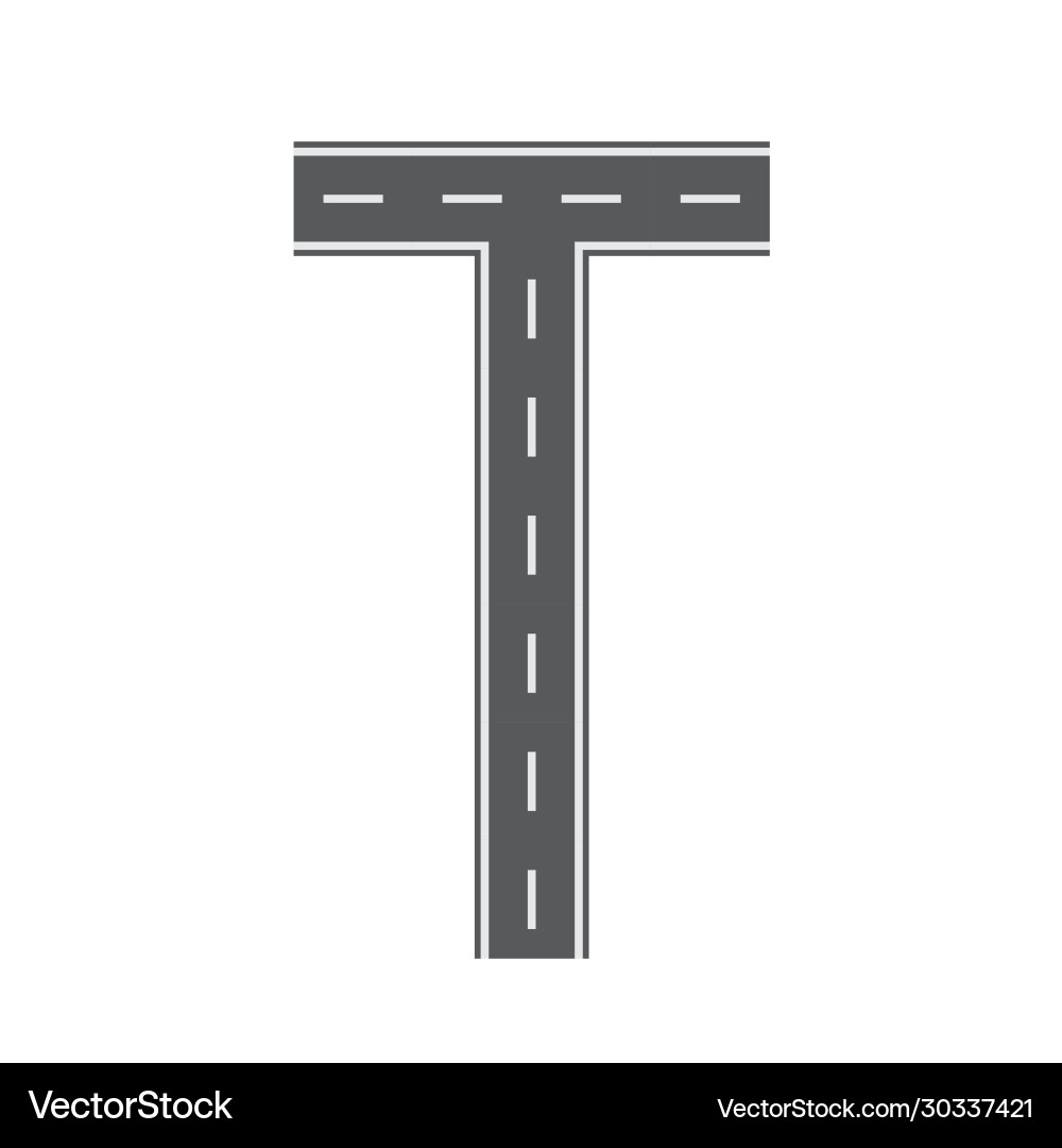 T Brief für Straße oder Straße Schrift flach und solid