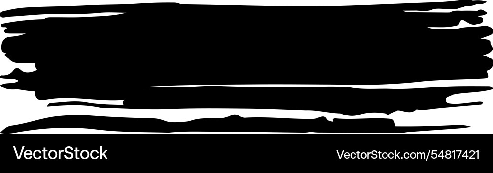 Wide black brush stroke creating a textured banner