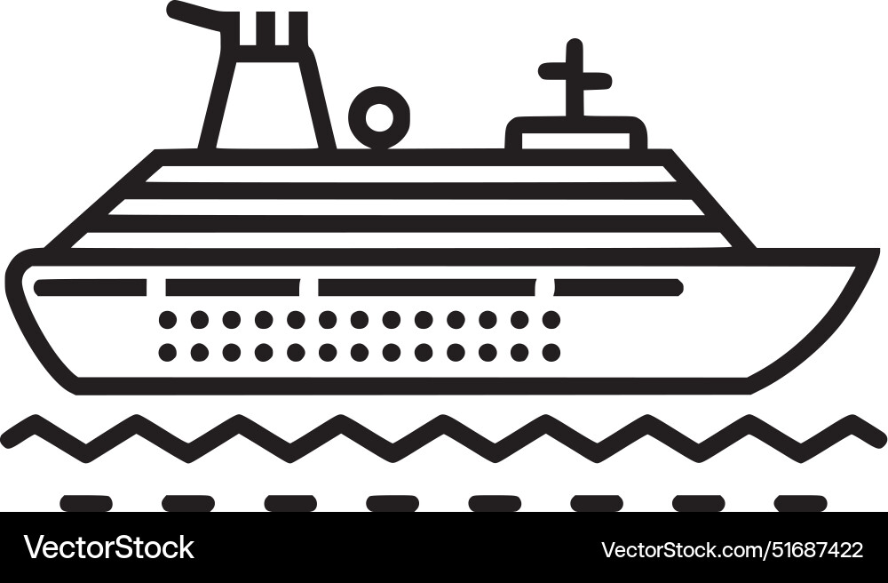 Cruise ship icons Royalty Free Vector Image - VectorStock