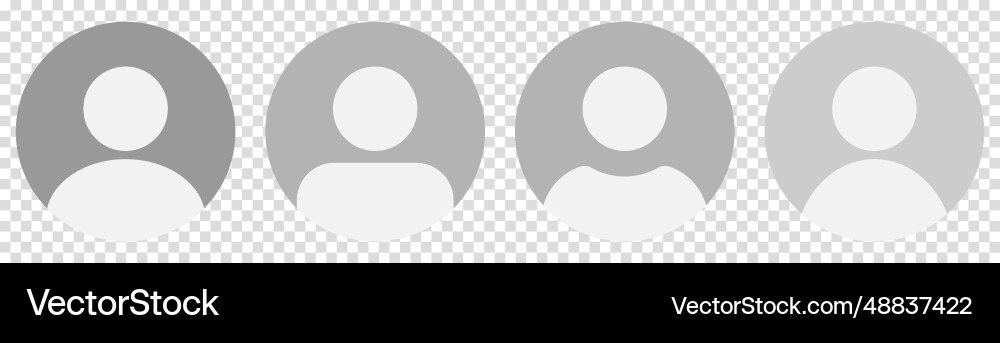 Faceless Profile Icons Royalty Free Vector Image