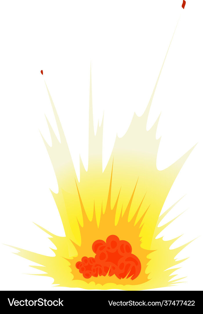 Fallen bomb explosion composition Royalty Free Vector Image
