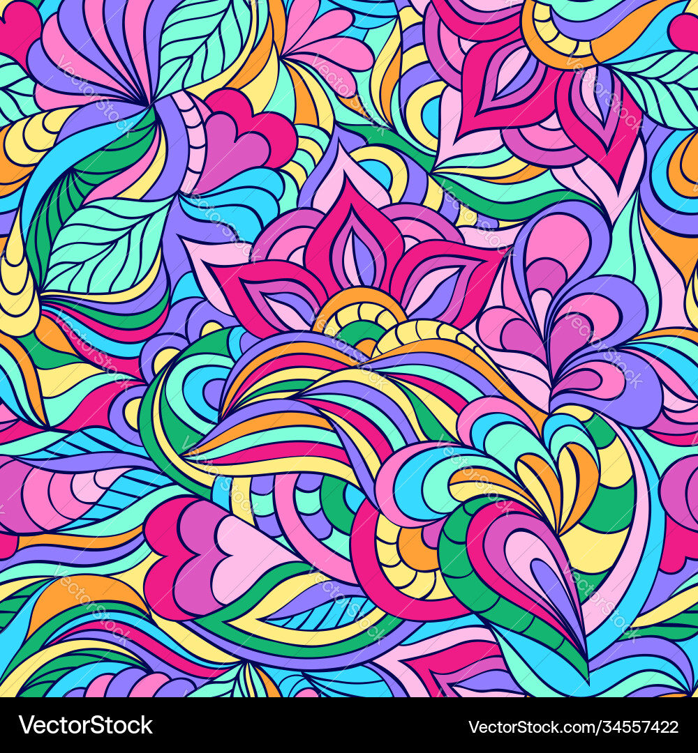 Floral Abstract Pattern – Royalty-Free Vector | VectorStock