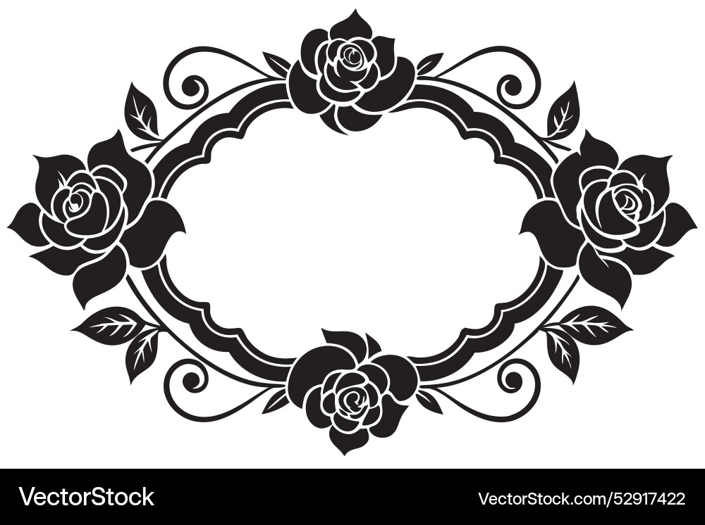 Flower vintage baroque frame border Royalty Free Vector