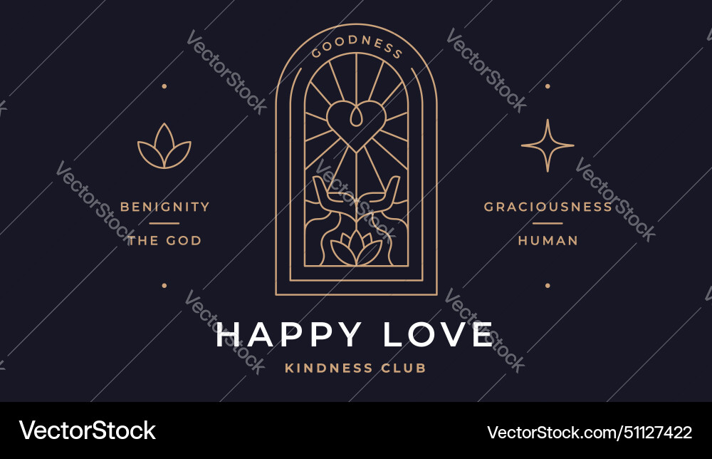 Happy love heart heads label Royalty Free Vector Image