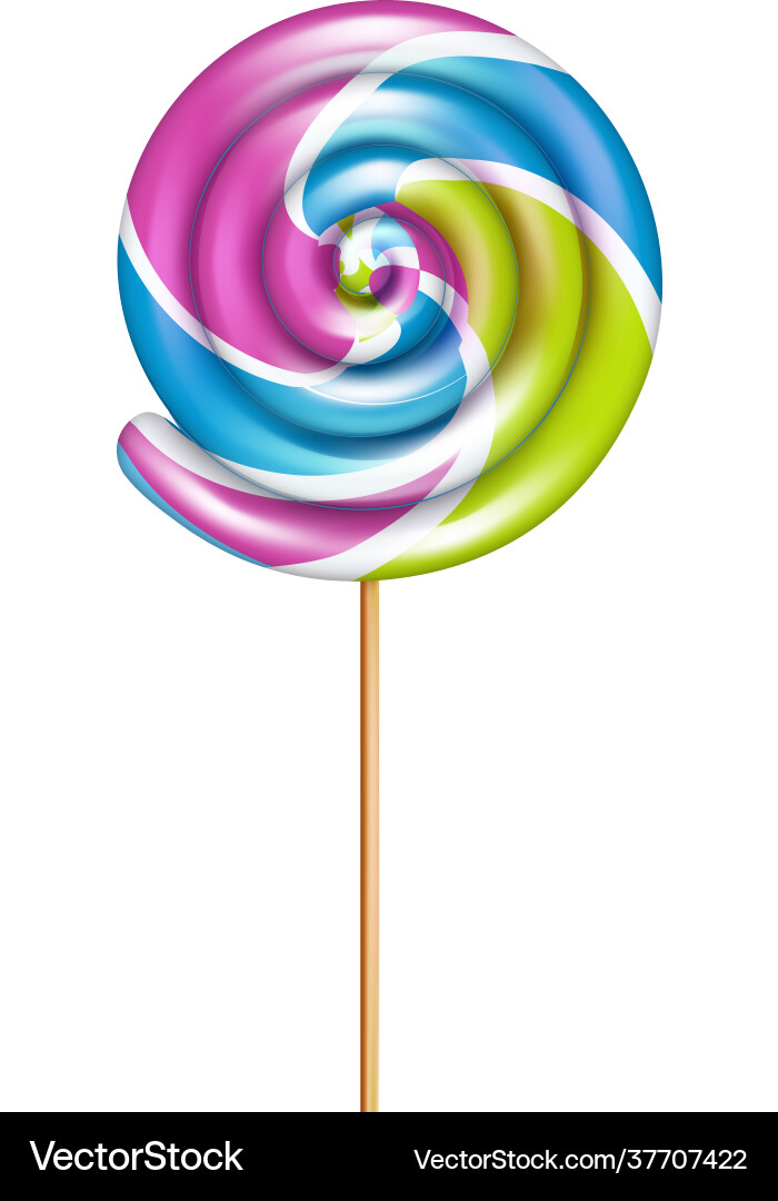 Realistic lollipop Royalty Free Vector Image - VectorStock
