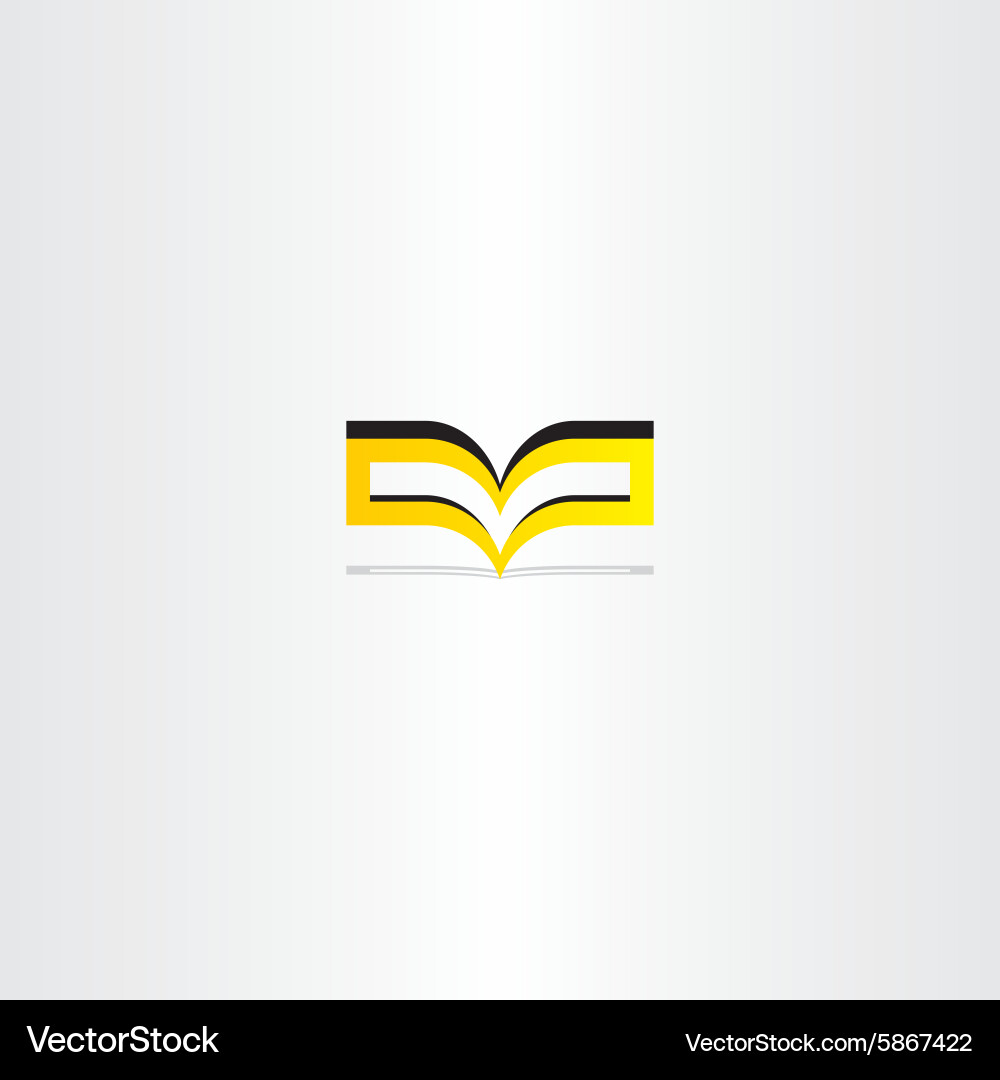 Yellow book logo icon Royalty Free Vector Image