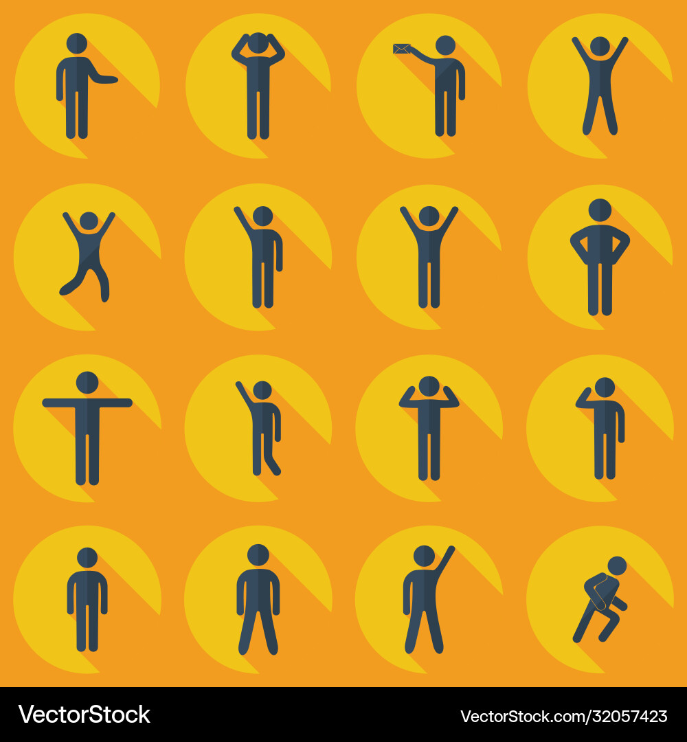 Assembly people silhouettes stick figure Vector Image