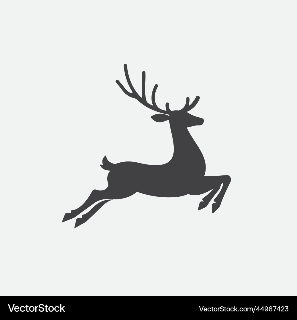 Christmas reindeer icon Royalty Free Vector Image