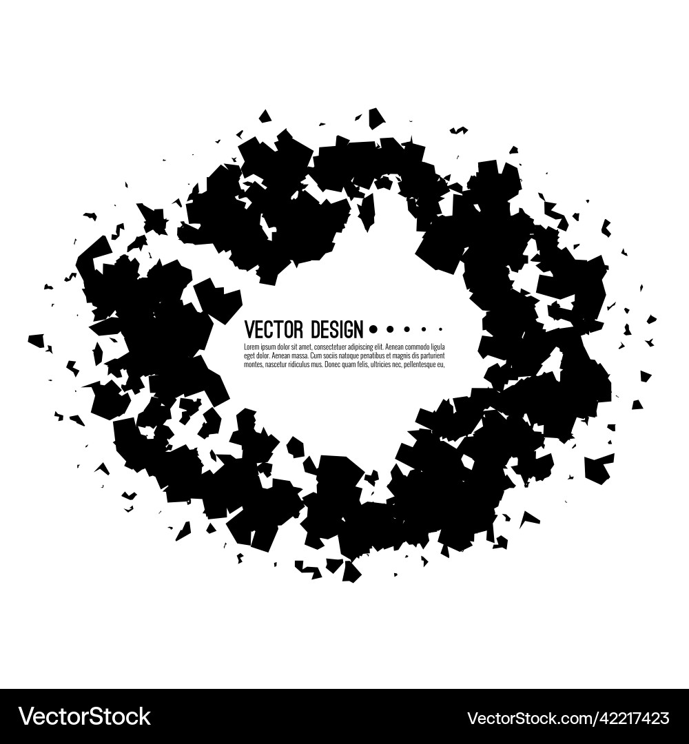 Explosive black banner Royalty Free Vector Image