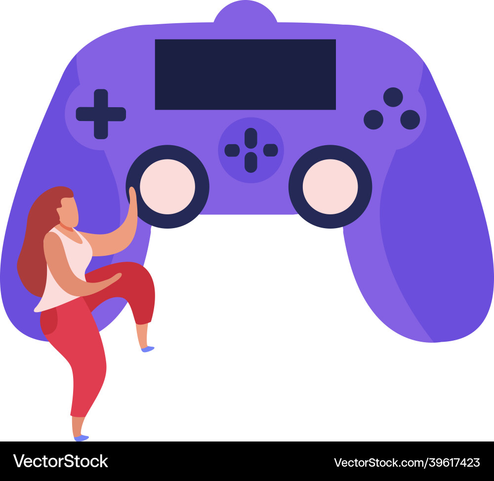 Gamepad flat icon Royalty Free Vector Image - VectorStock