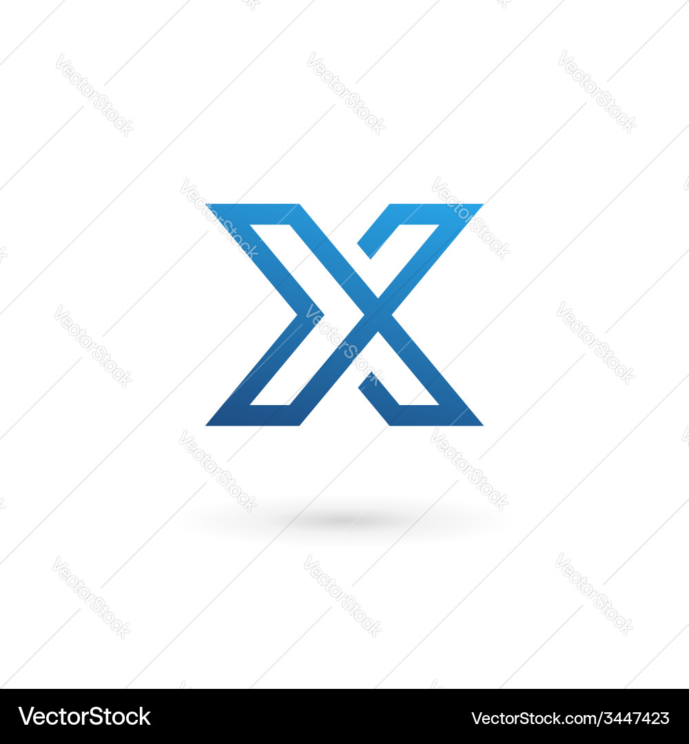 Letter x logo icon design template elements Vector Image