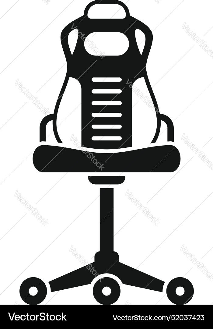 Modern gaming chair with comfortable backrest Vector Image