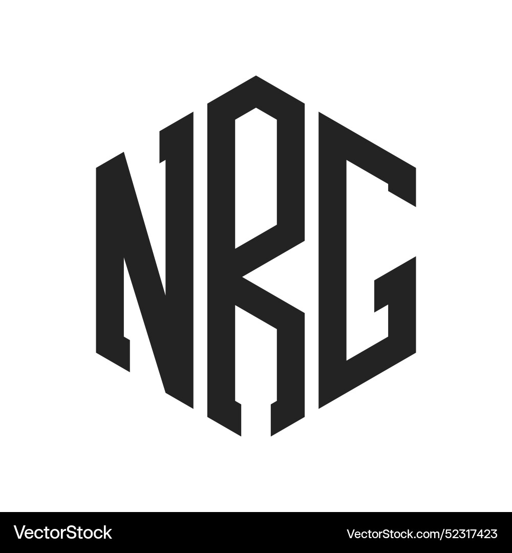 Nrg logo design initial letter monogram Royalty Free Vector
