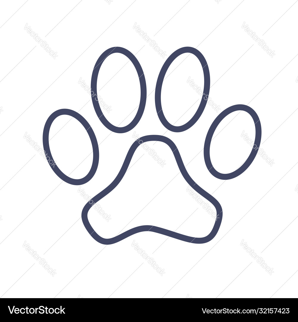Paw sign Royalty Free Vector Image - VectorStock