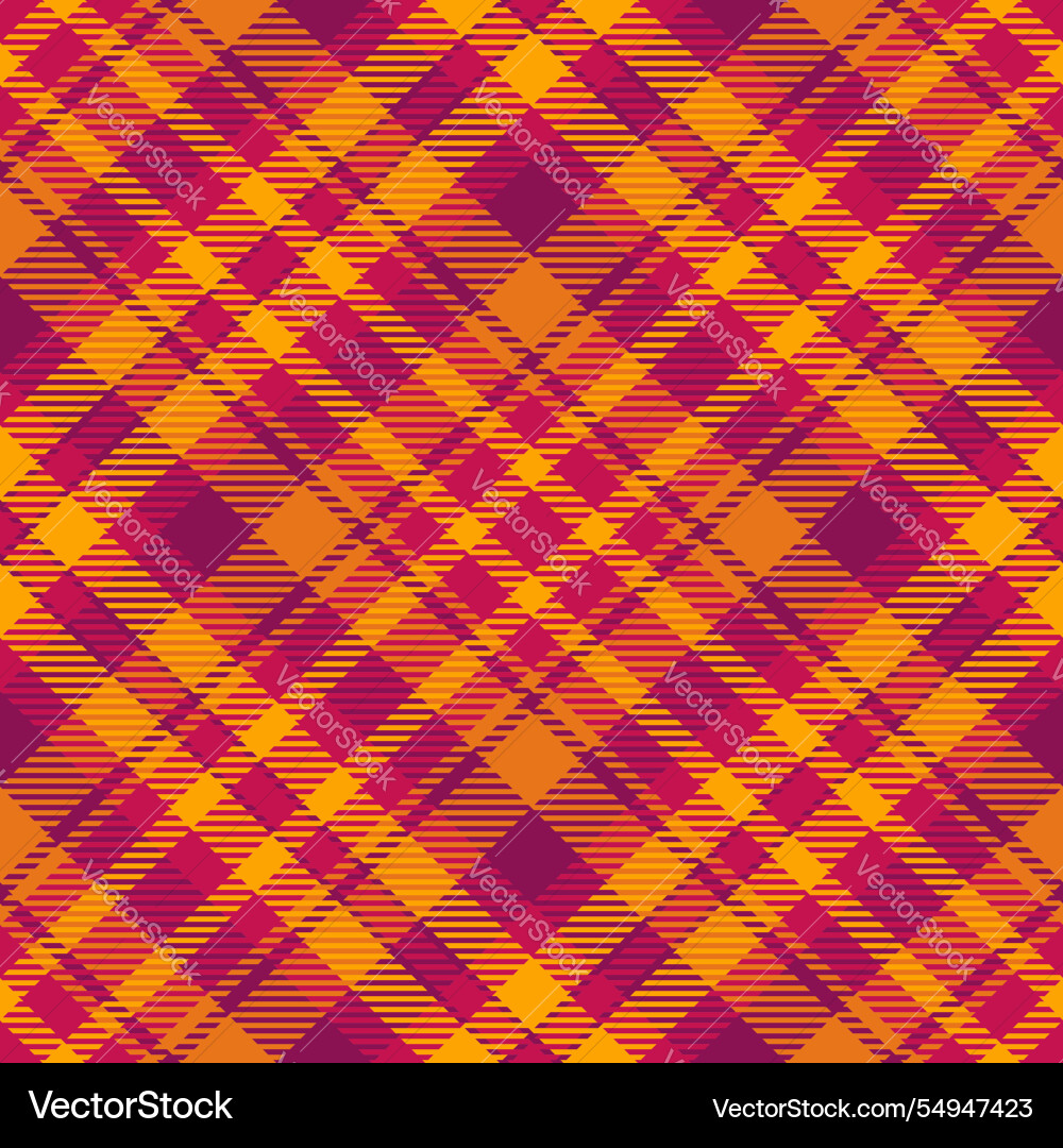 Vibrant abstract plaid pattern in warm hues Vector Image