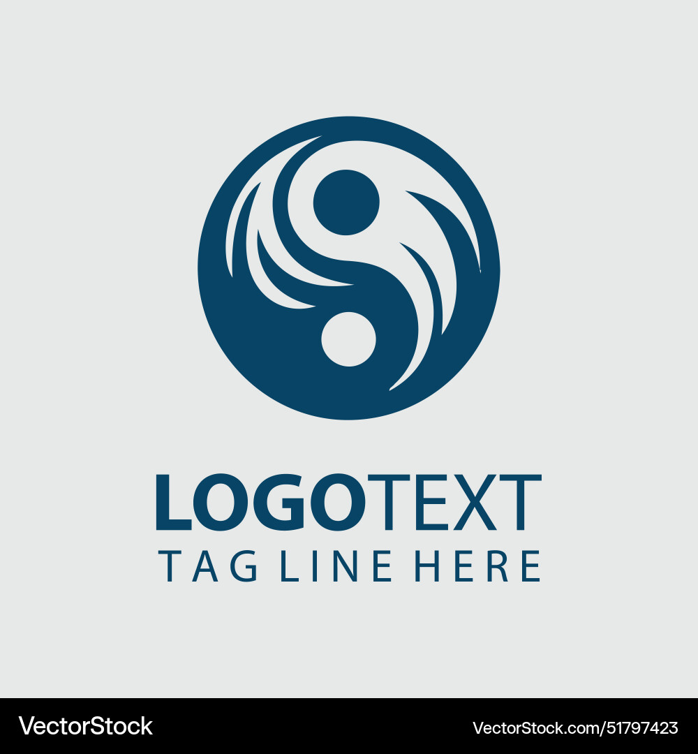 Yinyang logo Royalty Free Vector Image - VectorStock