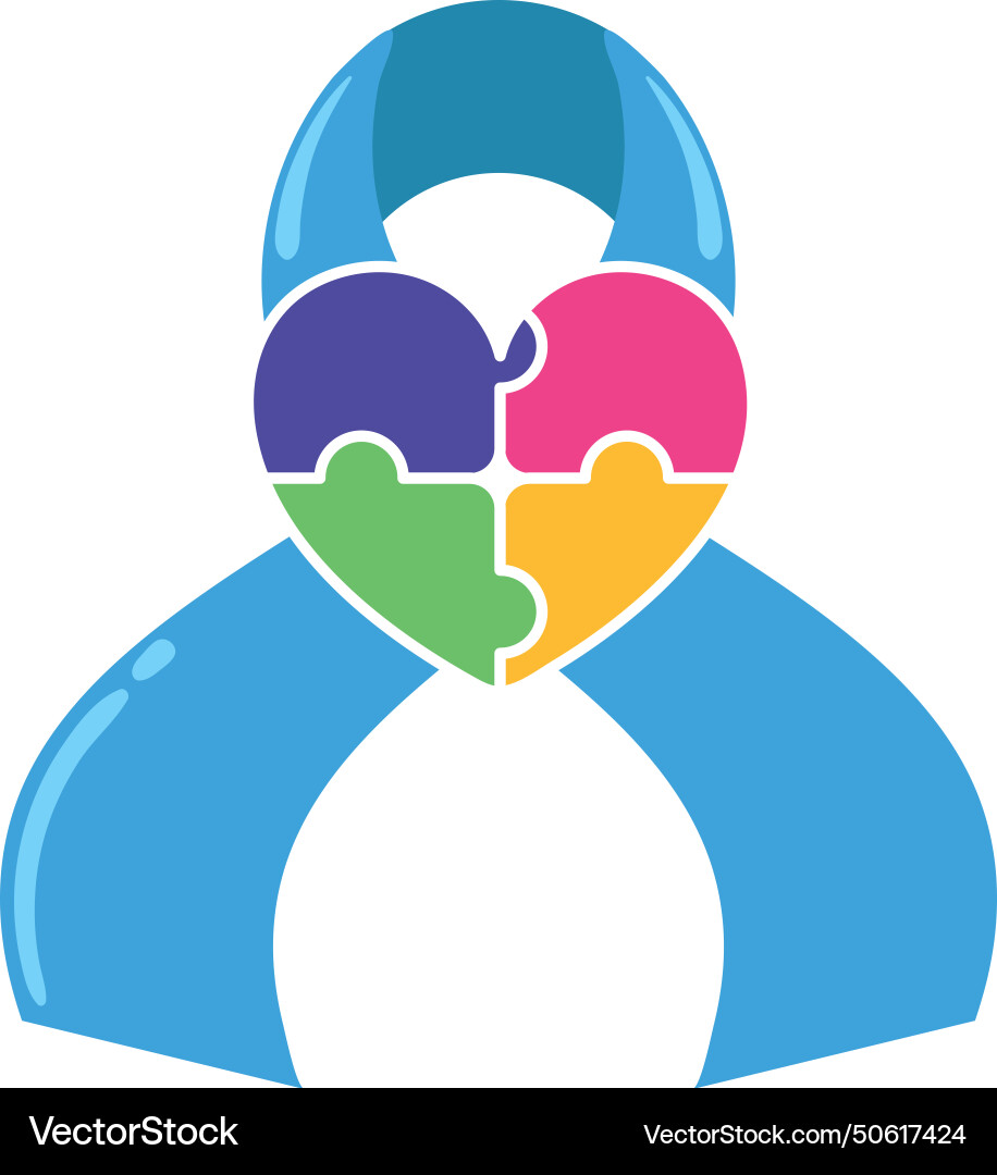 Autism day ribbon Royalty Free Vector Image - VectorStock