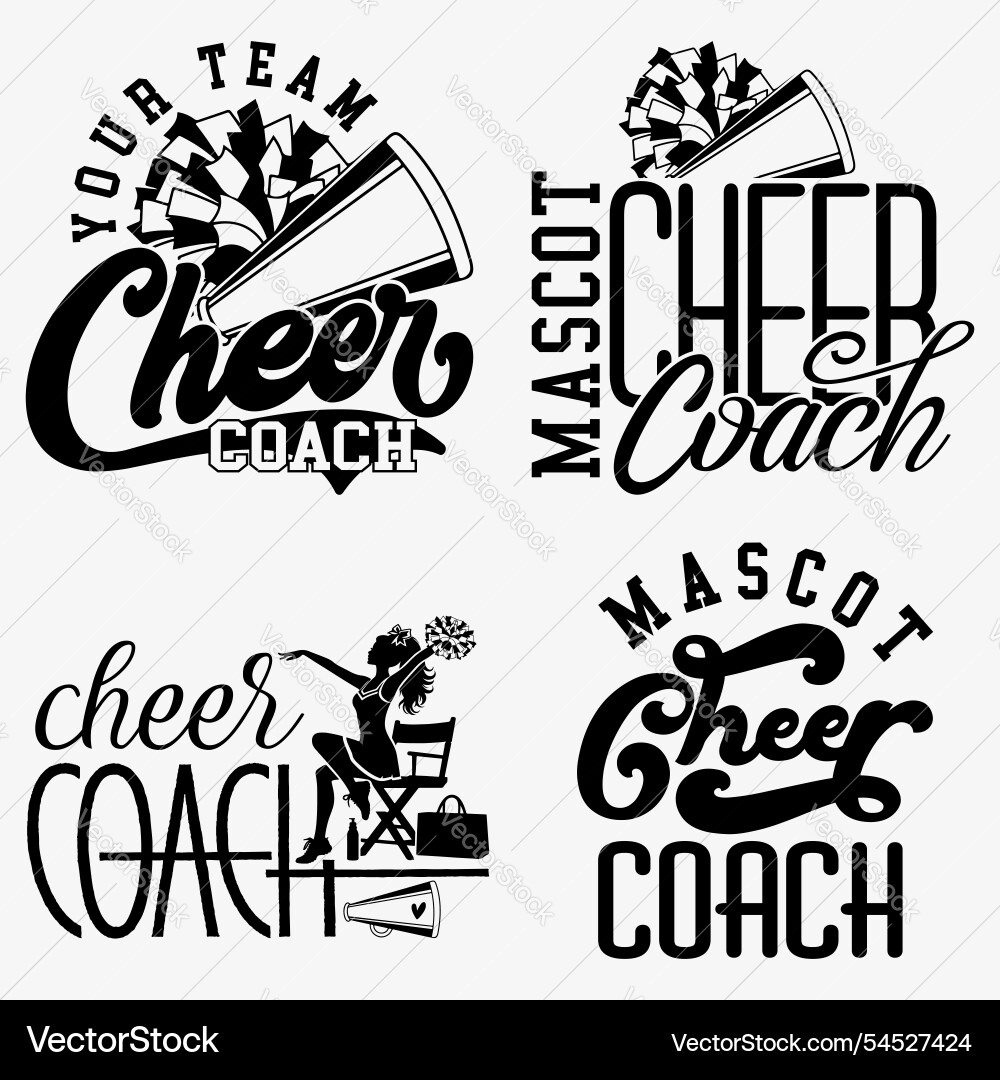 Cheer coach svg cheerleader Royalty Free Vector Image