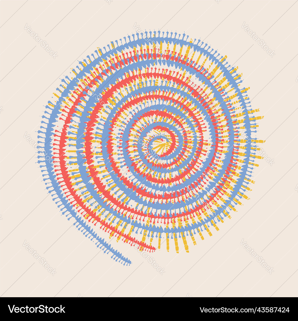 Colorful spiral pint for textile print Royalty Free Vector