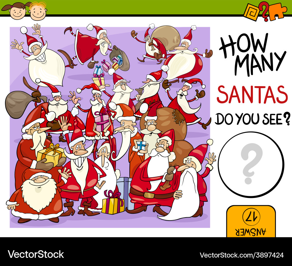 Counting game cartoon Royalty Free Vector Image