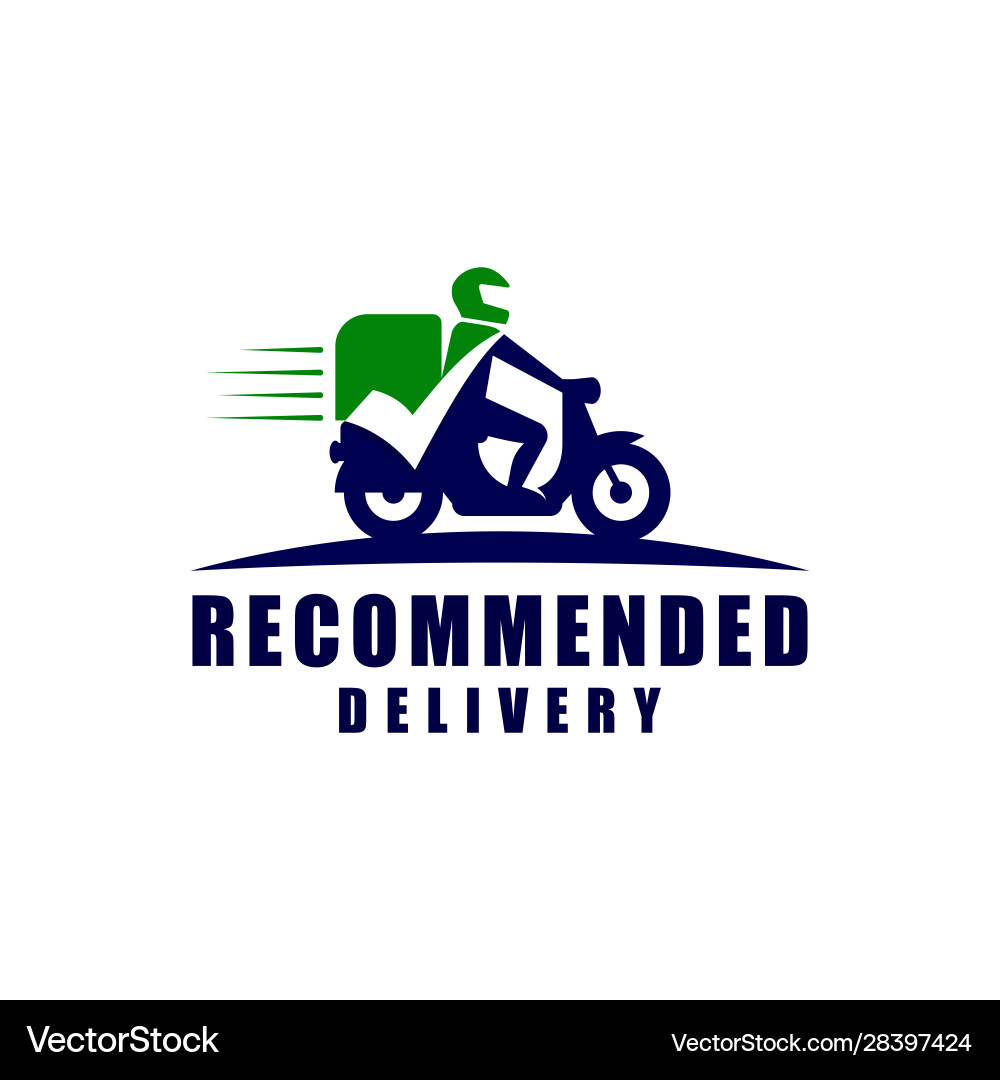 Delivery Motorcycle Logo Royalty Free Vector Image