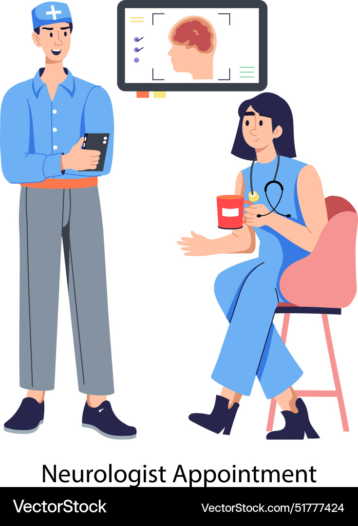 Neurologist appointment Royalty Free Vector Image