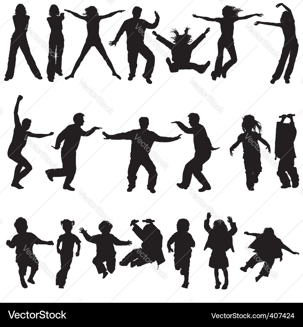People in action Royalty Free Vector Image - VectorStock