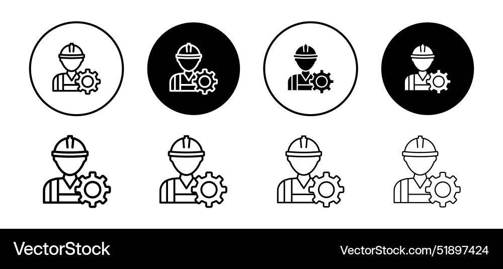 Service worker with gear cogwheel icon mechanical Vector Image