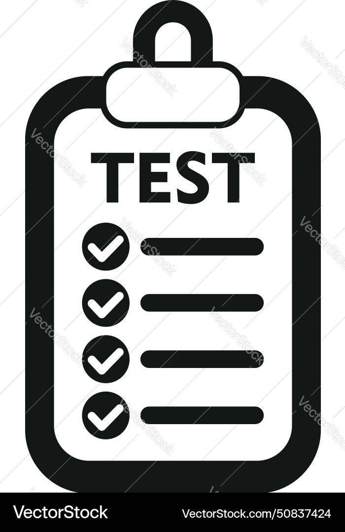 Test sound clipboard icon simple mute Royalty Free Vector