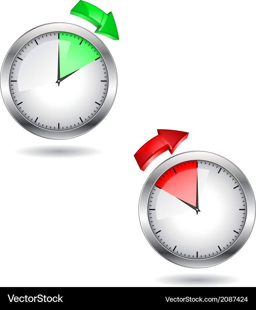 Time clock Royalty Free Vector Image - VectorStock