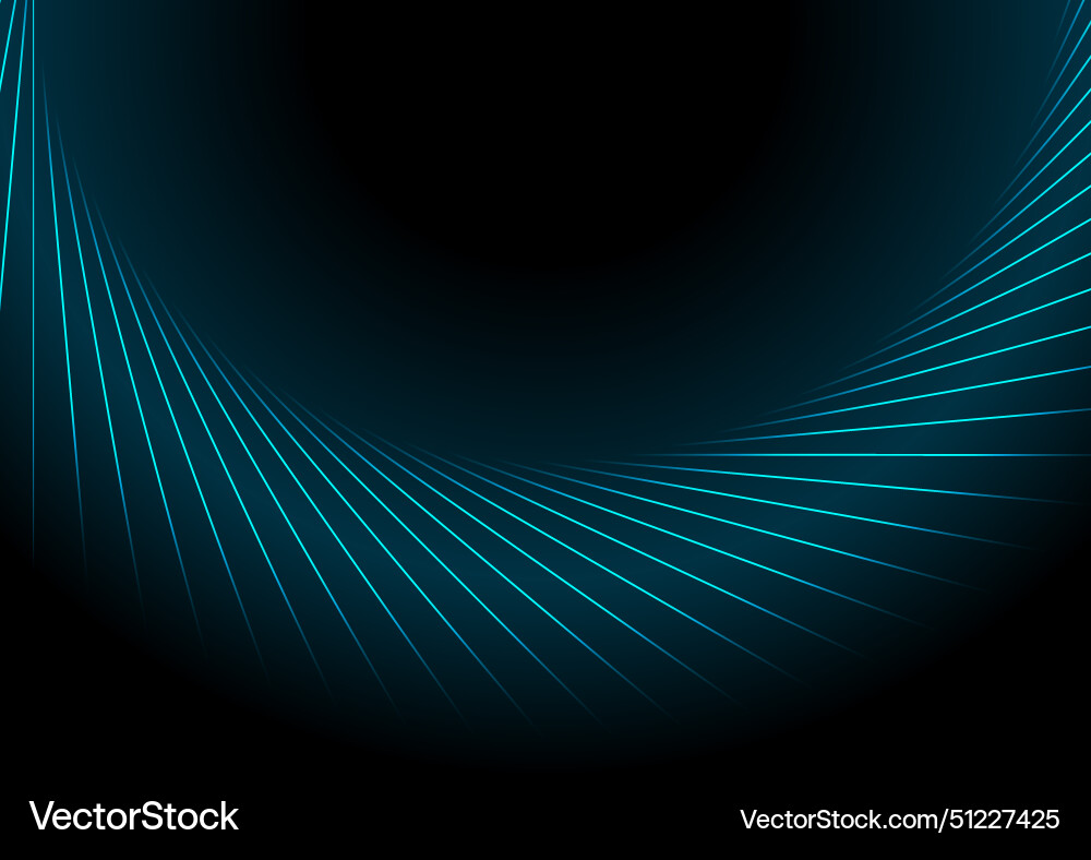 Blue minimal round glowing lines abstract Vector Image