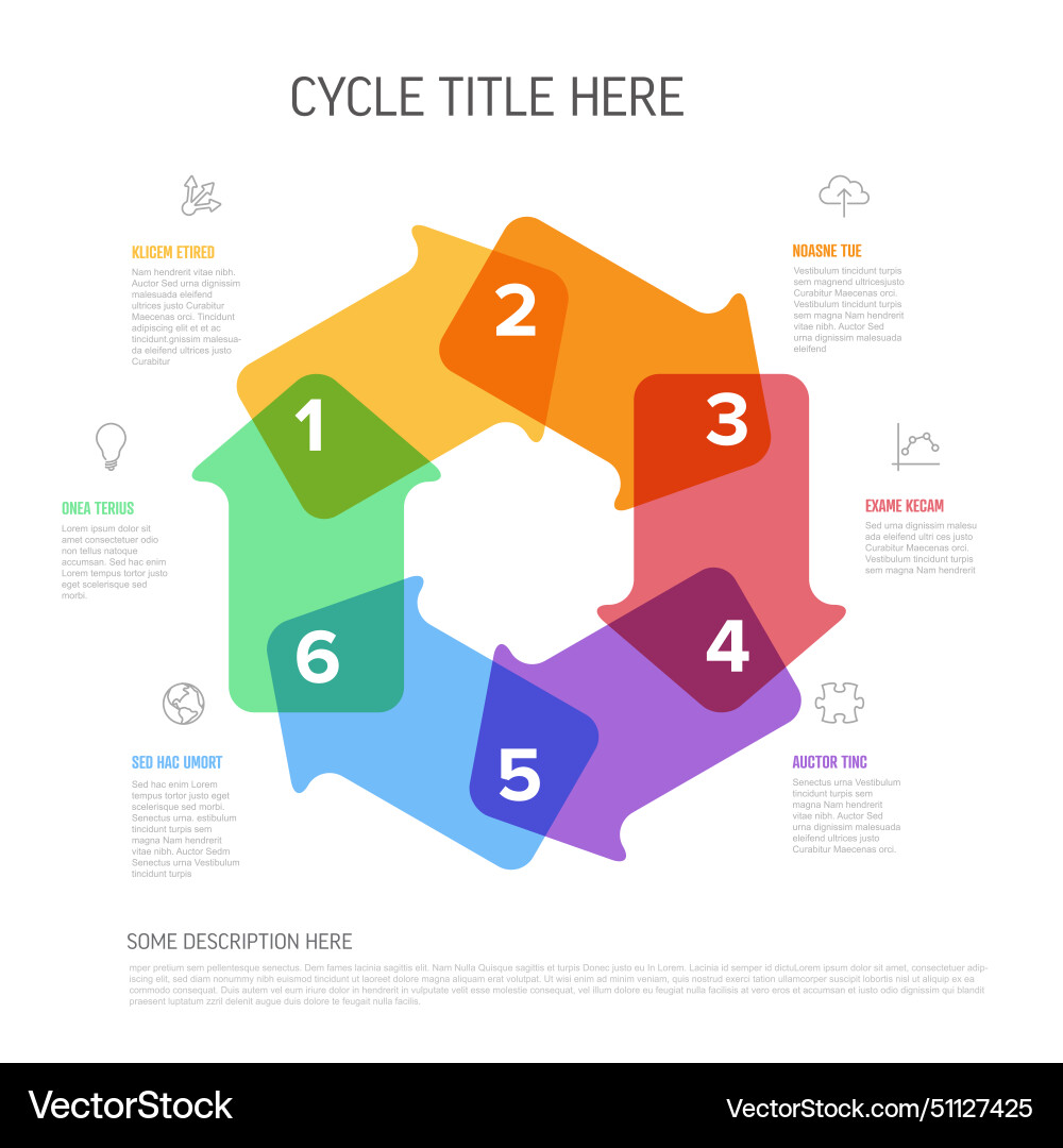Fresh colorful infographic cycle template made Vector Image