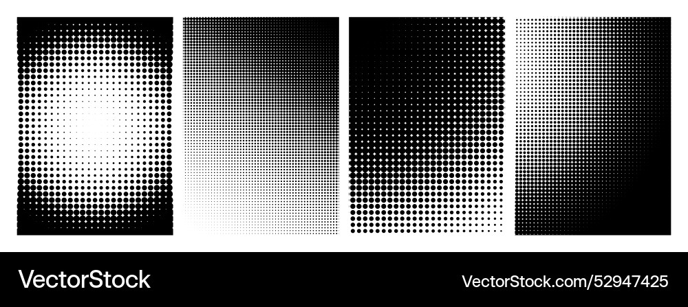 Halftone pattern dots backgrounds Royalty Free Vector Image