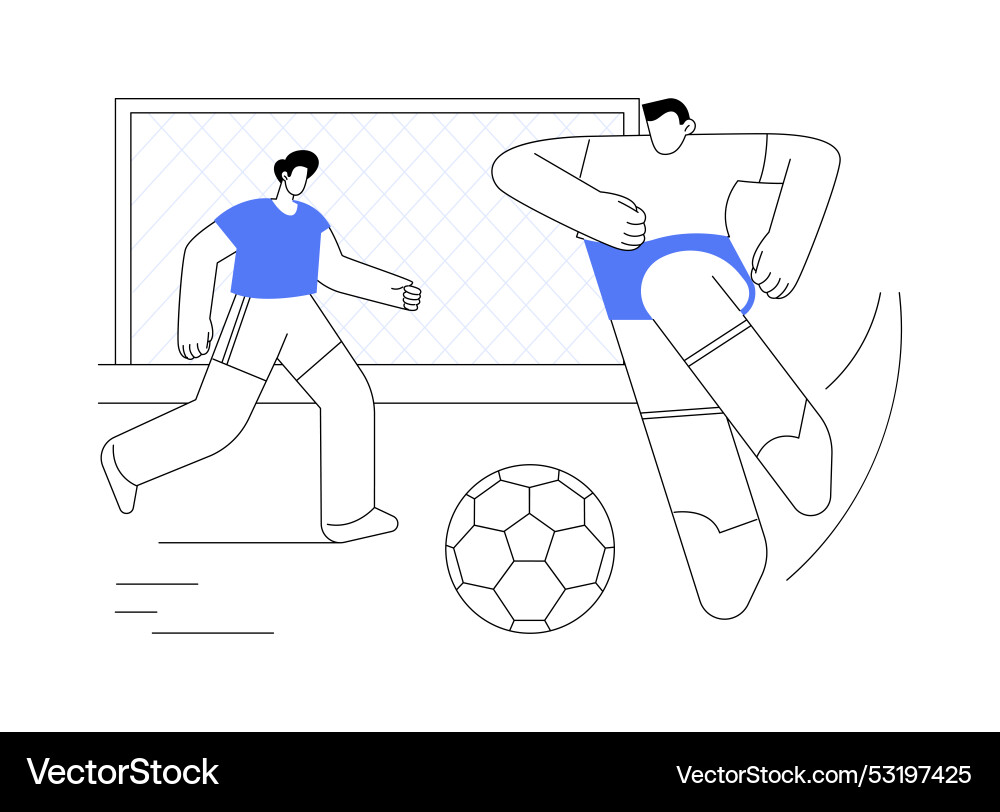 Soccer isolated cartoon Royalty Free Vector Image