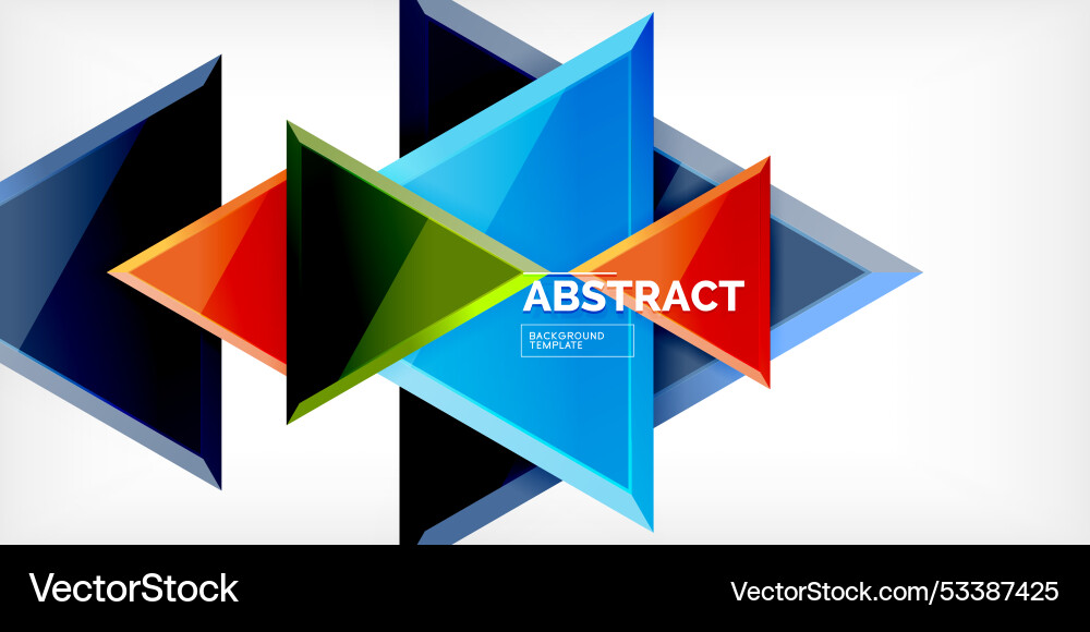 Triangle glass shapes geometric abstract Vector Image