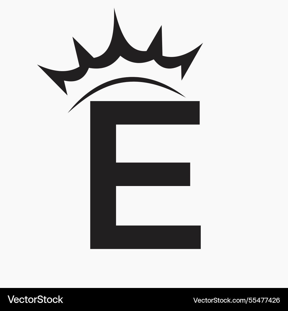 Initial letter e crown logo concept for fashion – Royalty-Free Vector ...