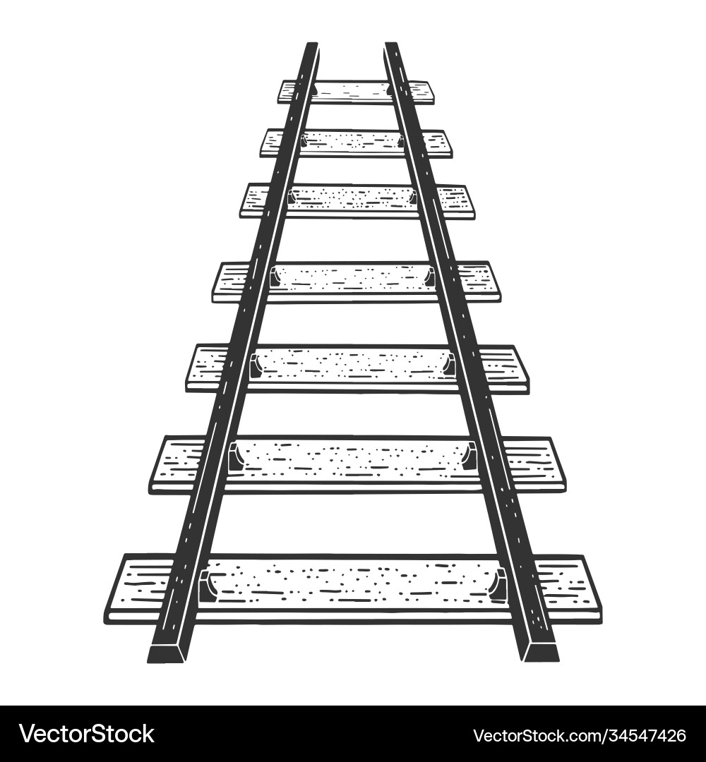Railway Track Sketch Railroad Track An Image Of Tracks In The