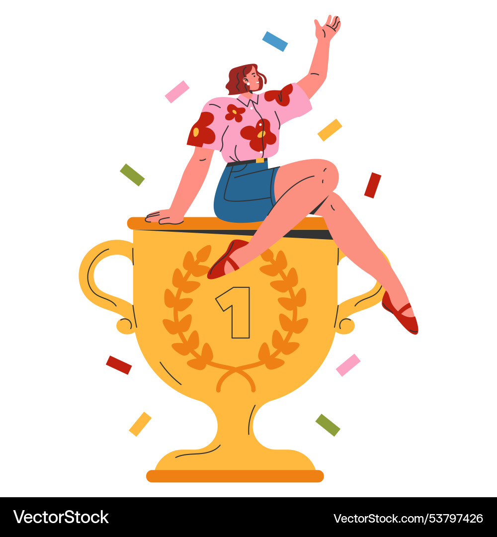 Young businesswoman flat Royalty Free Vector Image