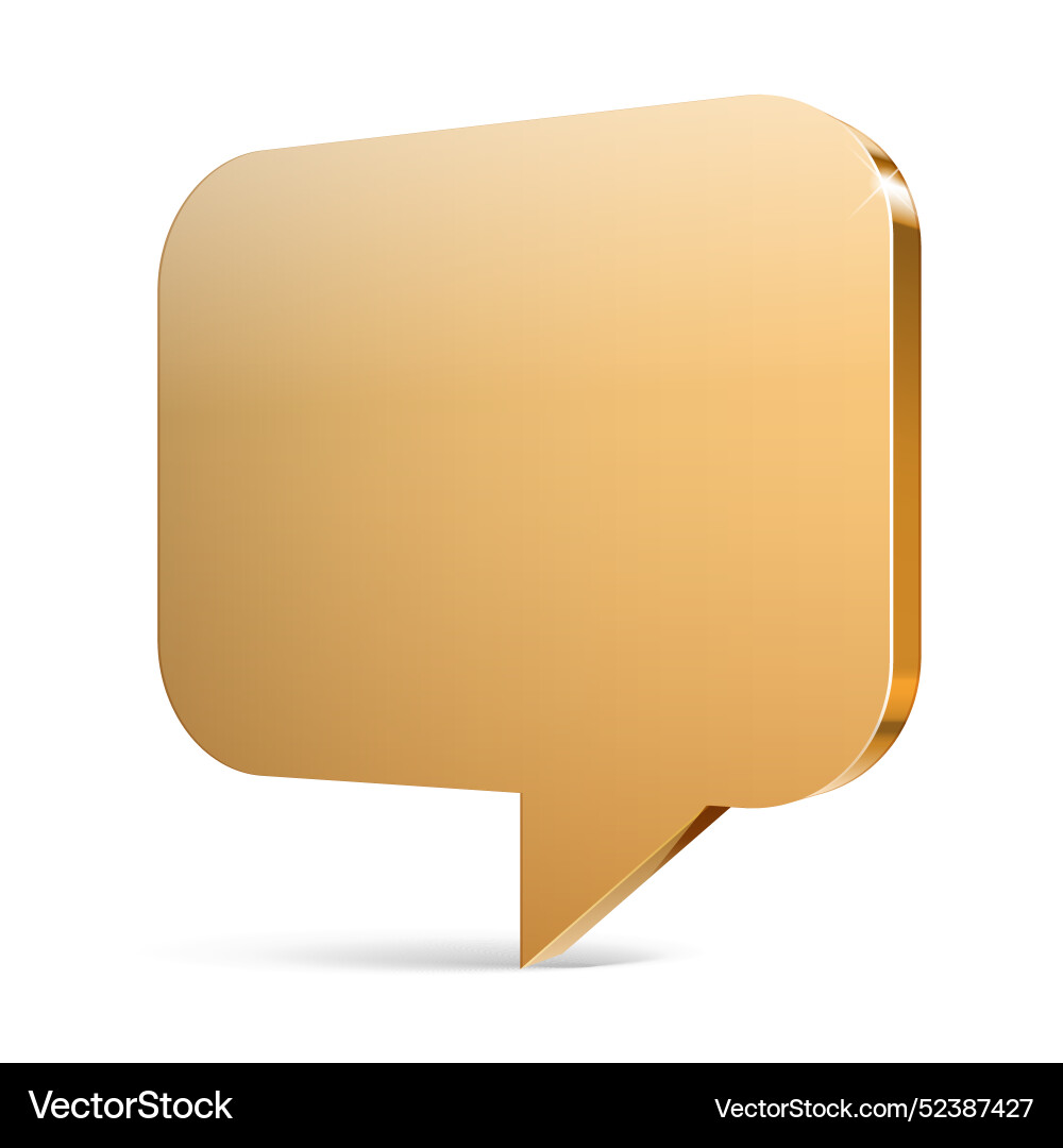 3d gold glossy sign Royalty Free Vector Image - VectorStock