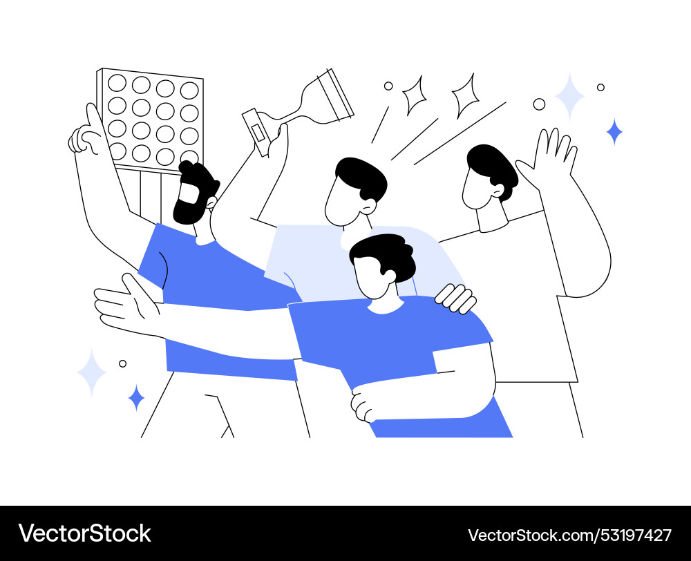 Celebrate victory isolated cartoon Royalty Free Vector Image