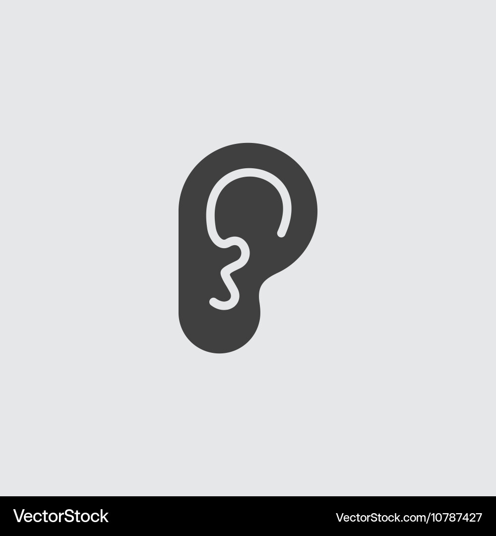 Ear icon Royalty Free Vector Image - VectorStock