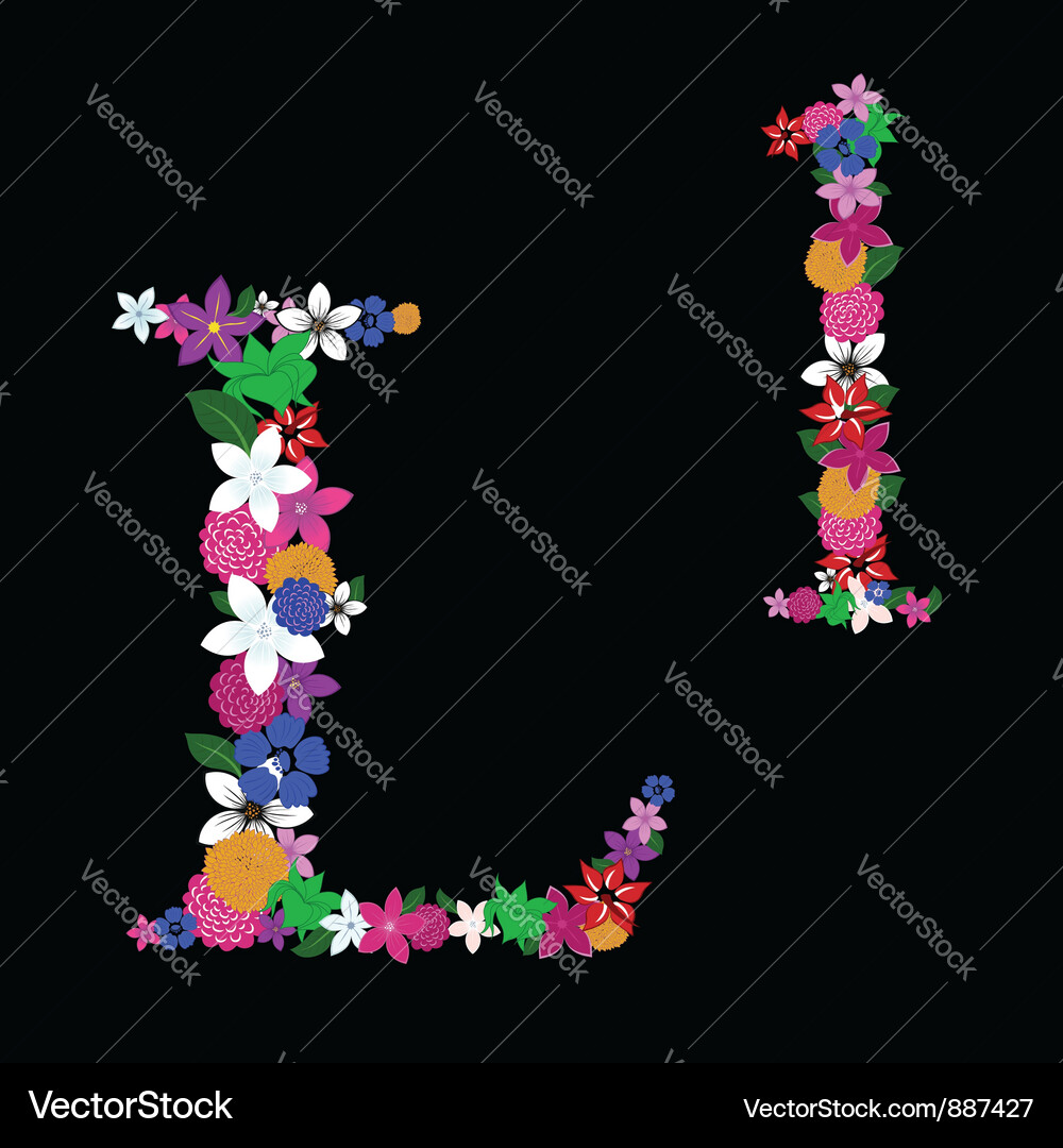 L letter Royalty Free Vector Image - VectorStock