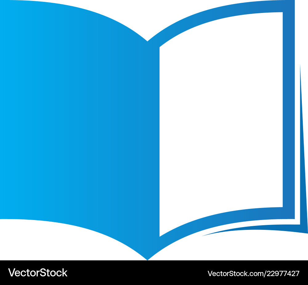 Open book study logo Royalty Free Vector Image